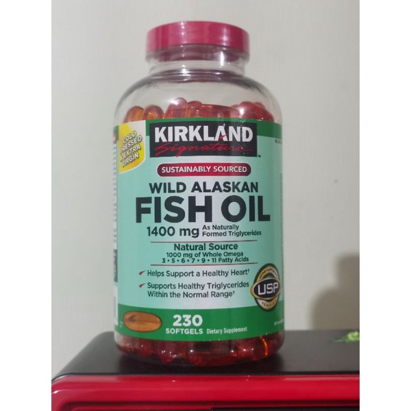 Kirkland wild Alaskan fish oil softgel omega 3 5 6 7 9 11 for heart high blood pressure ...