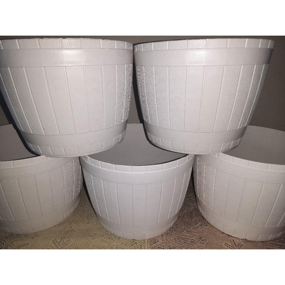 5PCS Large Barrel Design Paso / Plant pot (8.5x6.5 inches) Big size ...