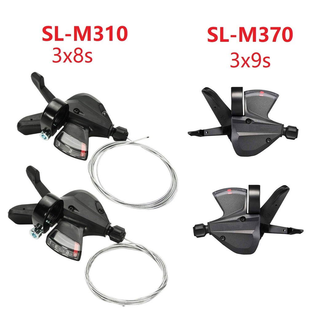 Acera SL M370 M310 Thumb Shifter Left & Right MTB Mountain Bike Derailleurs 3 x 9s 27 3 x 8s 24 ...
