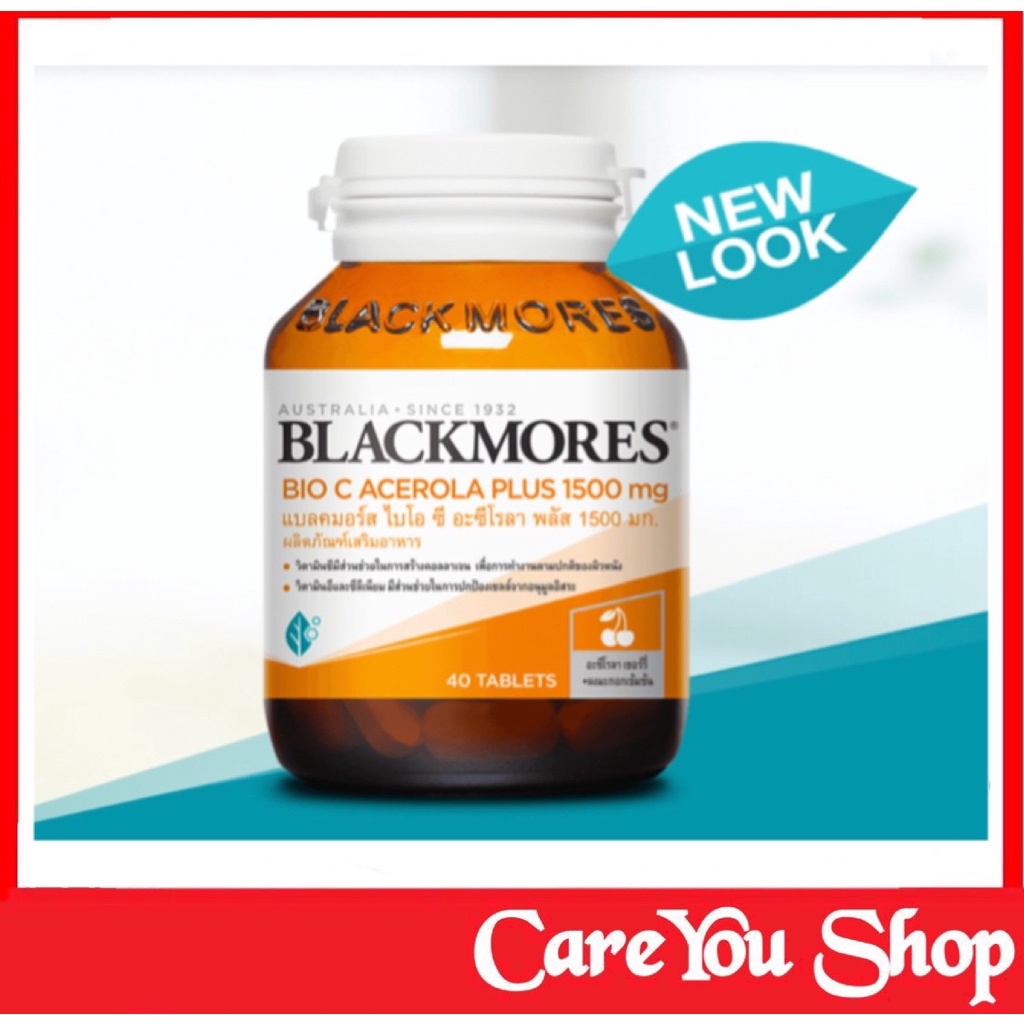 Blackmores Bio C Acerola Plus 1500 mg Vitamin 1500 Size 40 Tablets ...