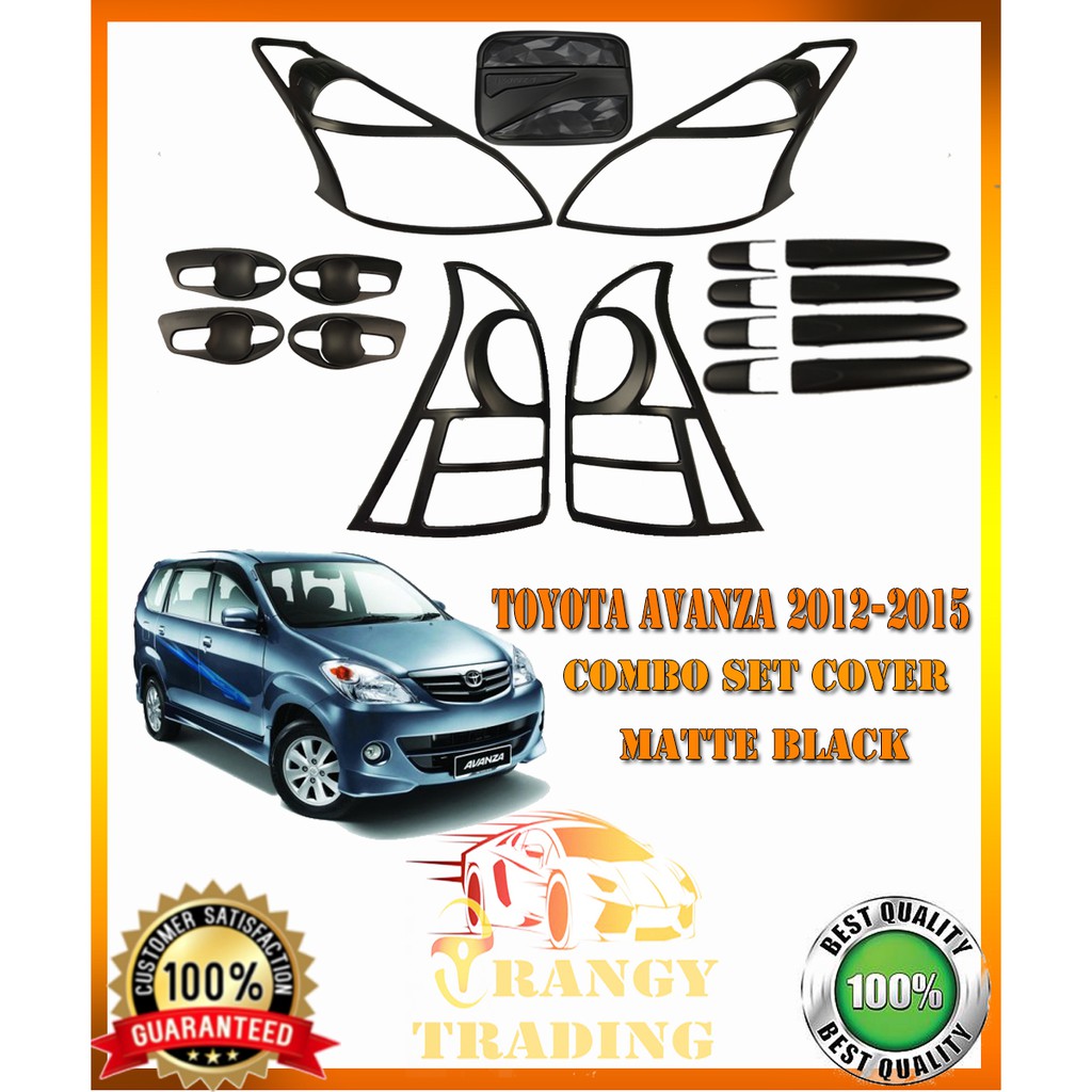 Toyota Avanza 2012 to 2015 VERSION 3 Garnish Combo set cover matte ...