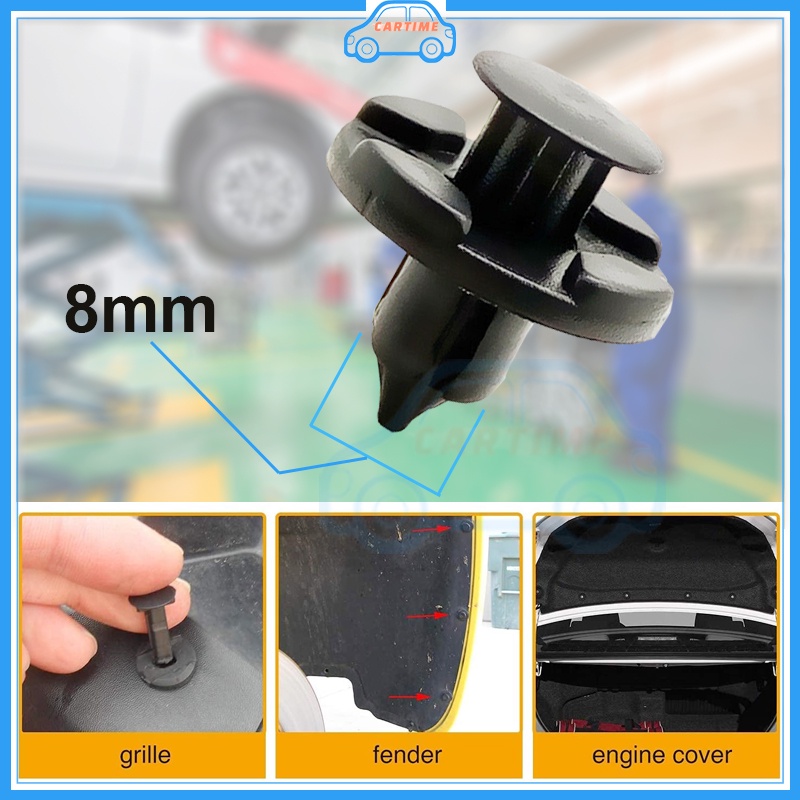 CARTIME Rivet Klip Bumper Clip Bumper Wira Perodua Viva Elite Myvi Axia ...