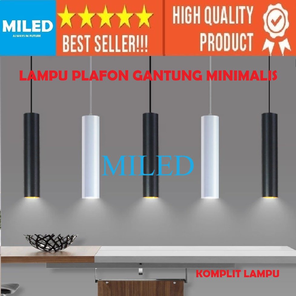 PUTIH HITAM Ceiling LAMP HANGING MODEL COVER BLACK AND WHITE COMPLETE ...