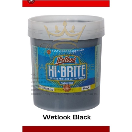 1KG. BLACK WET LOOK COLORED RUBBERIZED"Hi Brite"SILKSCREEN PRINTING INK ...