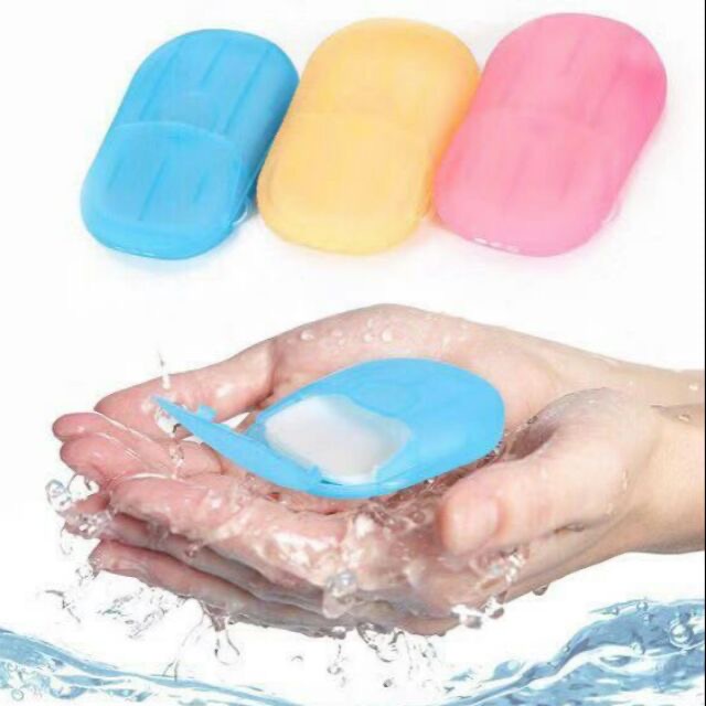 20pcs Mini Soap Paper Portable Travel Hand-washing Soap Tablets ...