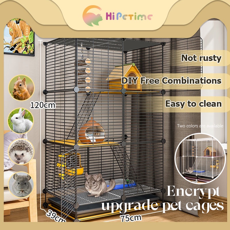 75*39*120CMThree-layer encrypted mesh with tray cat cage bird cage ...