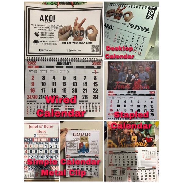 Commercial Calendar and Personalized Calendar | Shopee Philippines