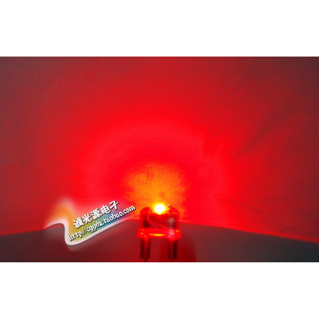 [10 Pcs] 8MM Straw Hat Red Light 0.5W LEDF8 LED Lamp Beads Super Bright ...