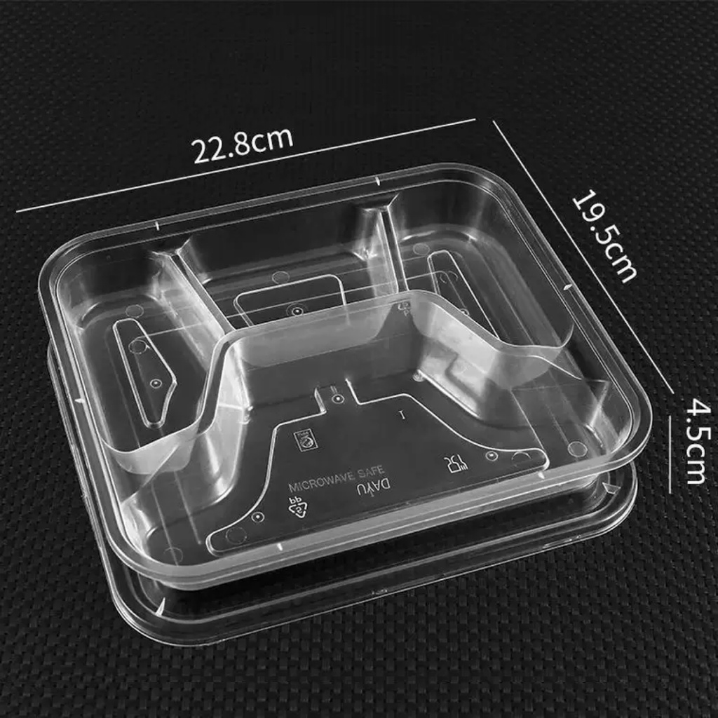 [10pcs] 4 Division Microwaveable Bento Box Dome lid | Shopee Philippines