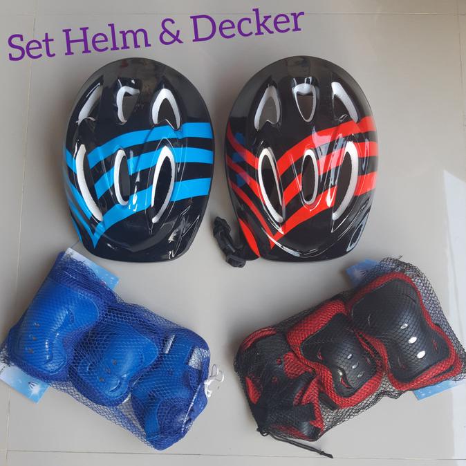 Children's Wheel Skate Bike Helmet & Knee Dekker Set - Knee Decker ...