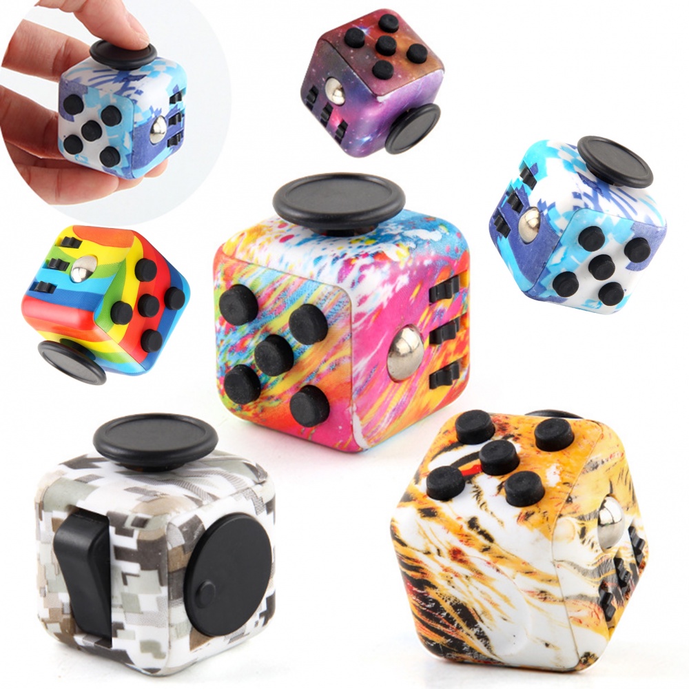 Fidget Cube Stress & Anxiety Reliever Idea Maker Study Helper for Home ...