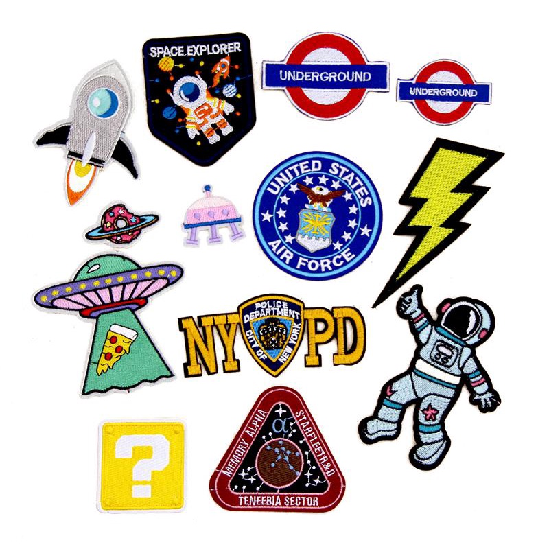 Question Mark Lightning Astronaut Rocket Flying Saucer UFO and Other ...