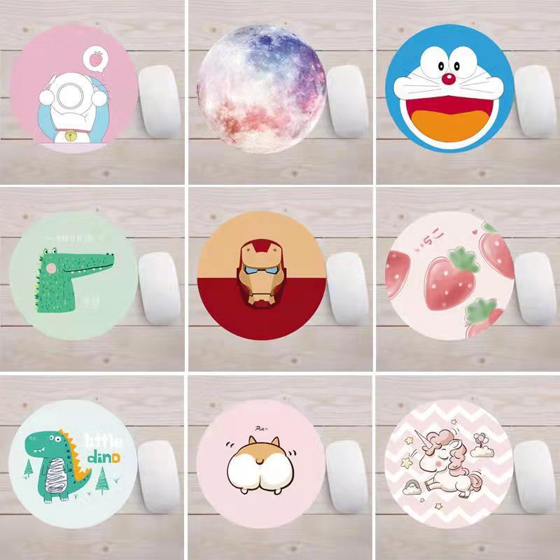 20cm Circular Cute Cartoon Mouse Pad Game Mat Office Cute mouse pad ...