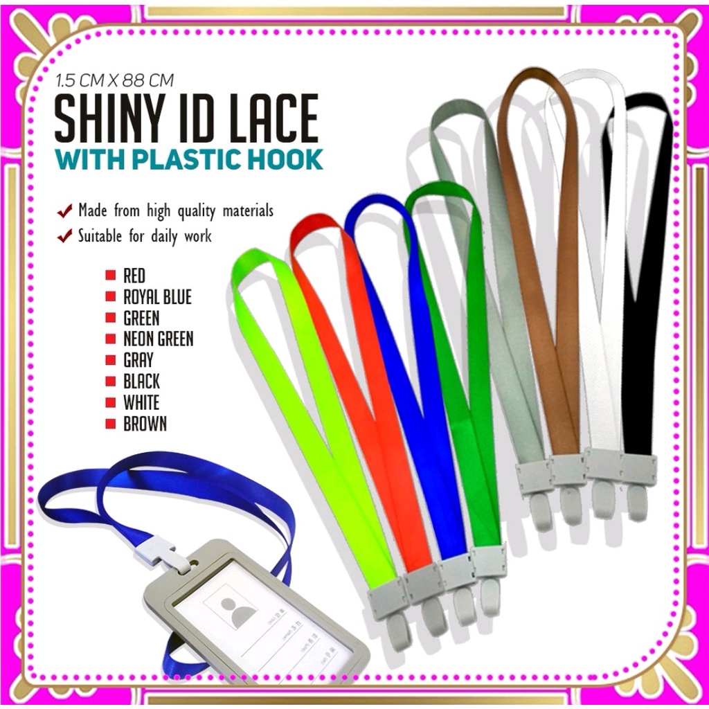 (100pcs) 1.5cm Shiny ID Lace with Plastic Hook | Shopee Philippines