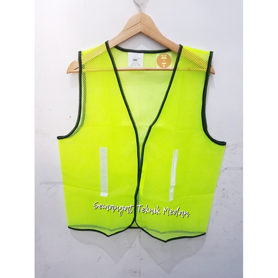 HIJAU GREEN LIGHT SCOTH X PROJECT SAFETY VEST WORK NET VEST | Shopee ...