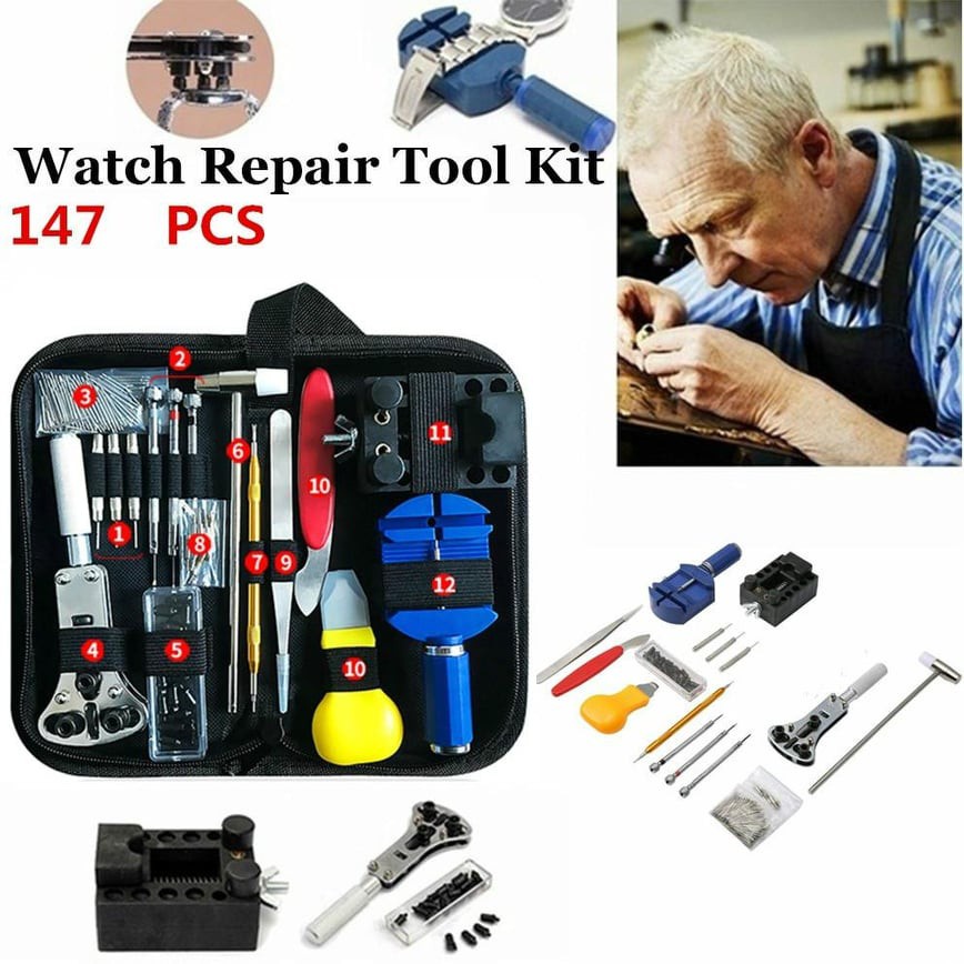 JerryIce Watch Tools Set 147pcs. Watch Repair Kit Professional Spring ...