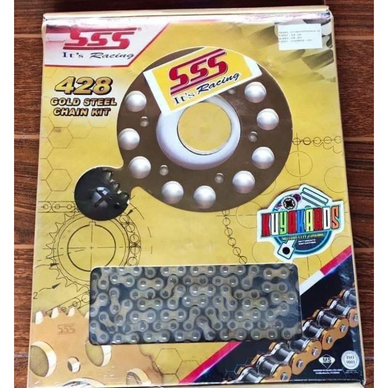 SSS STEEL GOLD CHAIN SET FOR SNIPER 150, Sniper 155, TFX, FZ | Shopee ...