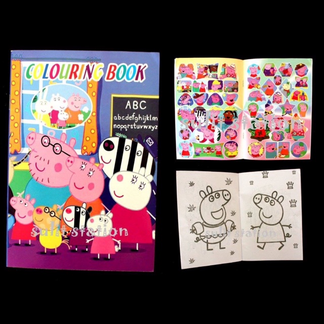 12pcs GEORGE PIG STICKER COLORING BOOKS themed party favors souvenirs ...