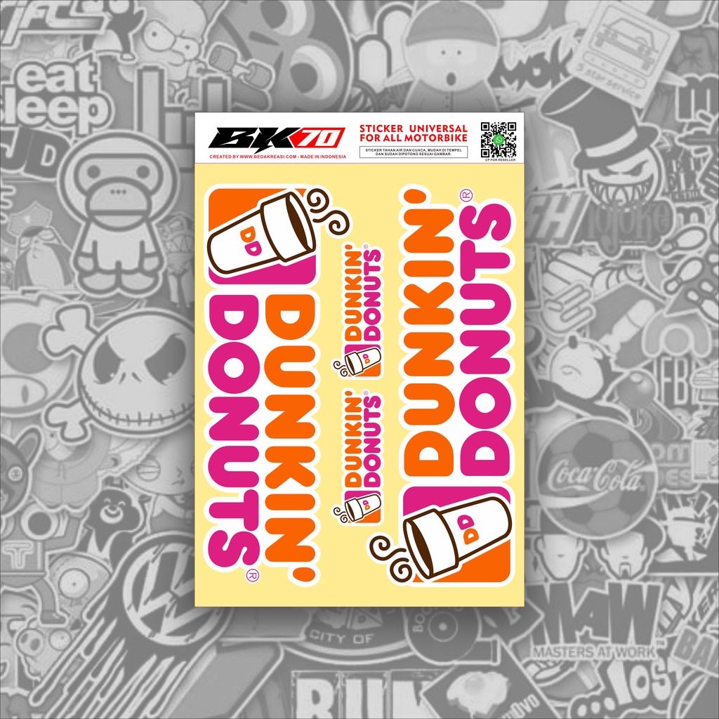 Dunkin Donuts emblem logo striping set sticker | Shopee Philippines