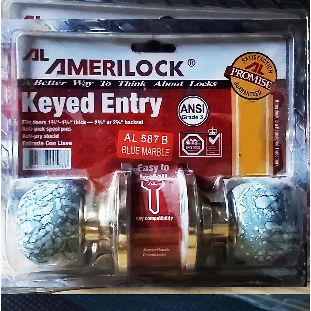 Amerilock Stainless Lockset AL 587 S/S Door Knob, Lock Set Doorknob ...