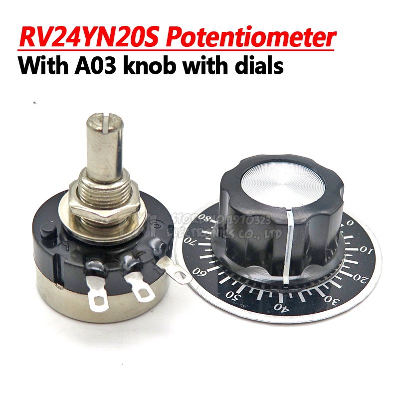 1Set(3PCS) RV24YN20S 1K 2K 5K 10K 20K 50K 100K 1M ohm Single Turn ...