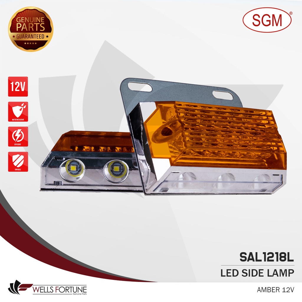 SGM LED SIDE MARKER LIGHT LED CLEARANCE LAMP SAL1218L FOR TRUCK JEEP 12 ...