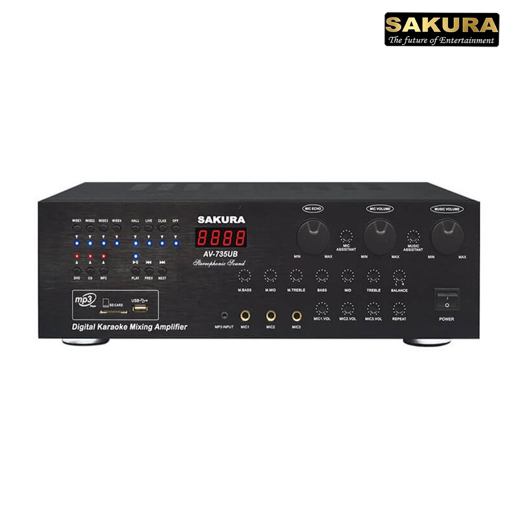 Sakura AV-735UB Digital Karaoke Mixing Amplifier ( 700 watts x 2 ) | Shopee Philippines