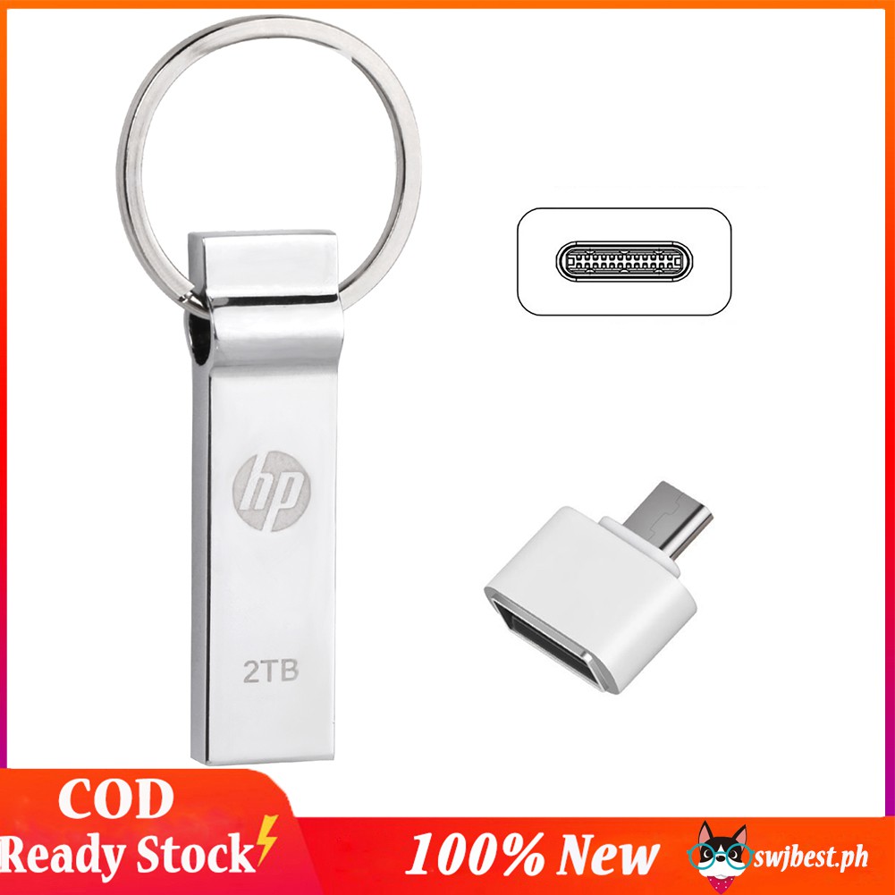 【Clearance price】hp 2TB Pendrive OTG Flash Drive Waterproof Metal ...