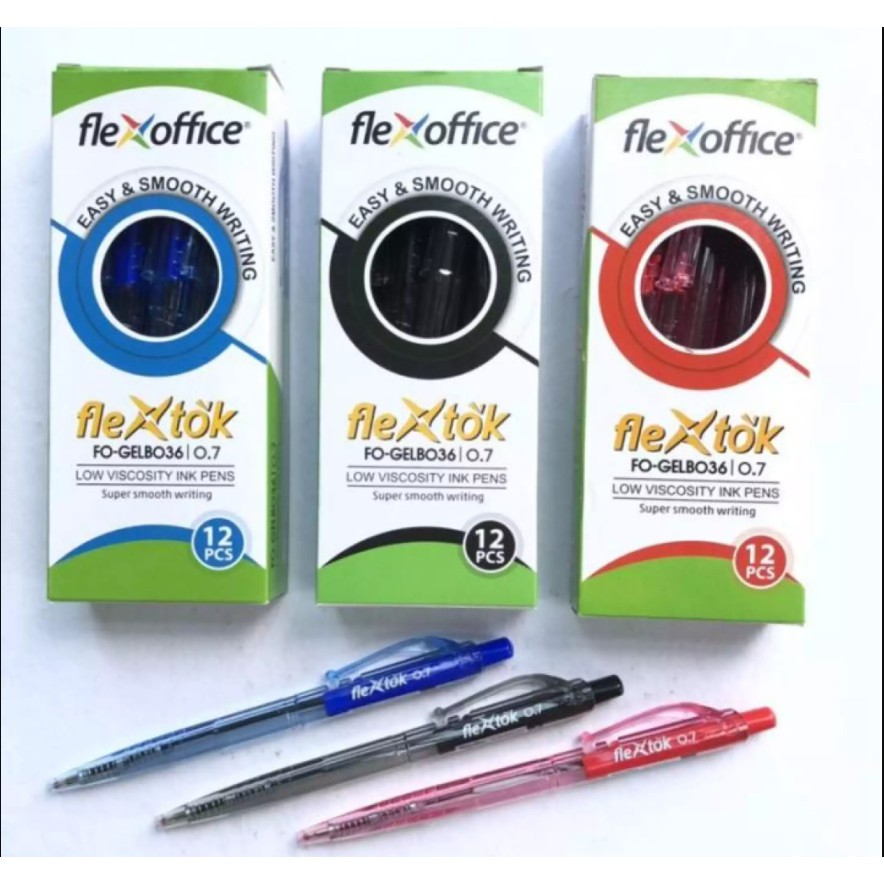 Flextok Ballpen Ballpens 0.7mm BLACK Retractable by Flexstick ...