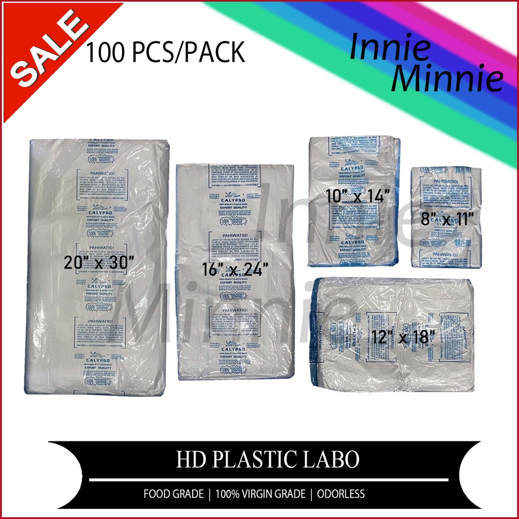 CALYPSO HD Plastic Bag Clear/ Plastic Labo 16"x24" & 20"x30" (2of2 ...