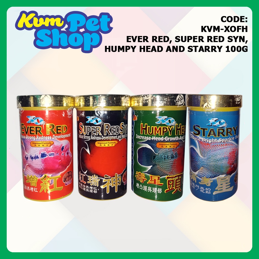 Ocean Free Humpy Head, Ever Red and Super Red Syn 100g Flowerhorn Fish ...