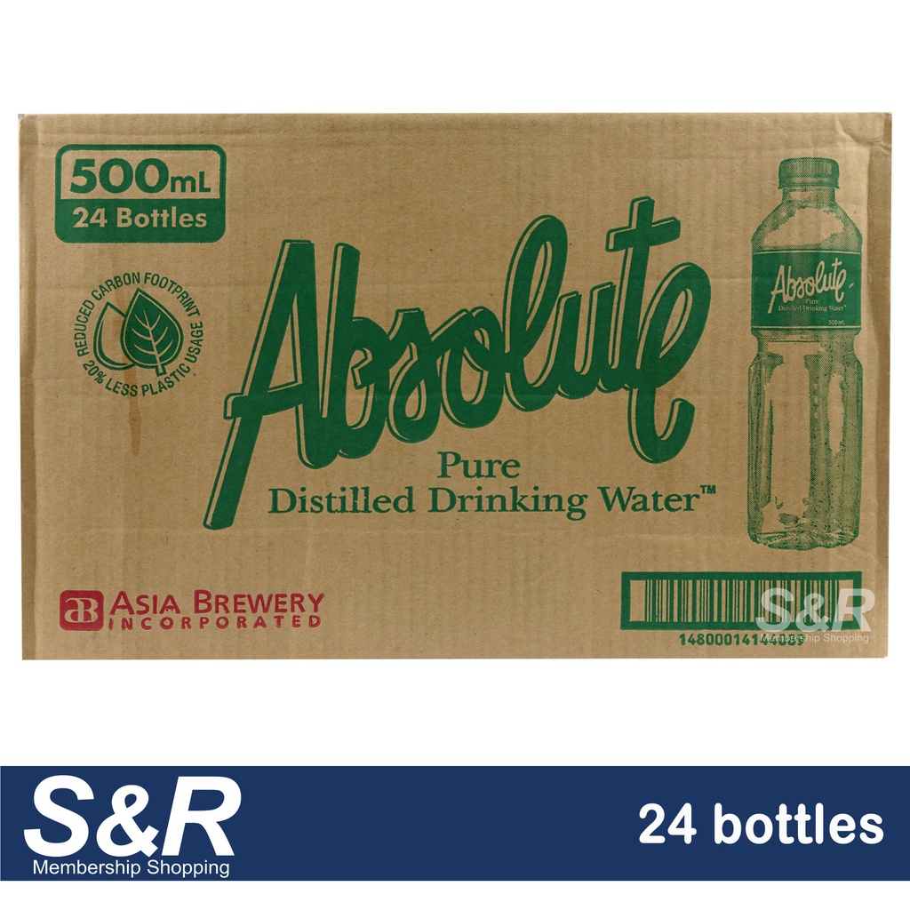Absolute Pure Distilled Drinking Water 24 bottles | Shopee Philippines