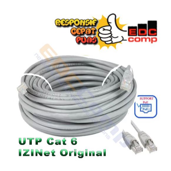 Izinet UTP Cat6 Cable/Izinet Cat6 Cable 65 Meters | Shopee Philippines