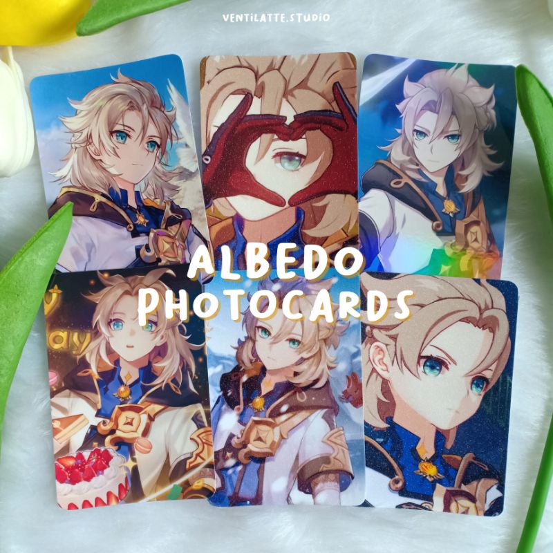 Genshin Impact Albedo Laminated Photocards [sold per piece] | Shopee ...