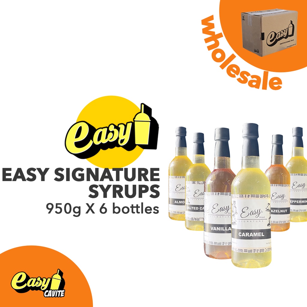Easy Signature Flavored Syrups 1L x 6 Bottles Wholesale | Shopee ...