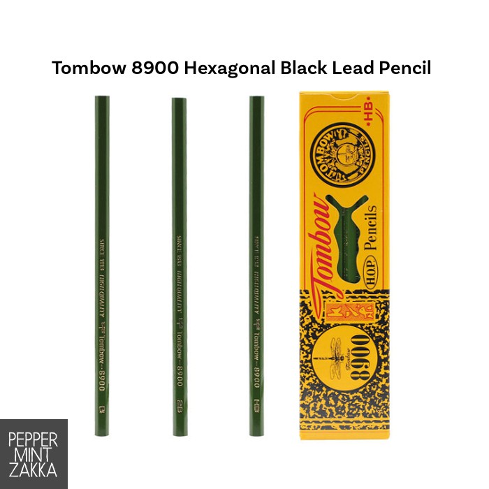 Tombow 8900 Hexagonal Black Lead Pencil 1pcs (HB/B/2B sold separately ...