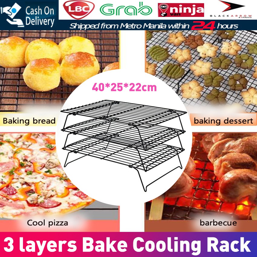 3 Layers Cake Cooling Rack Cool Air Rack Cooling Grids Tool | Shopee ...