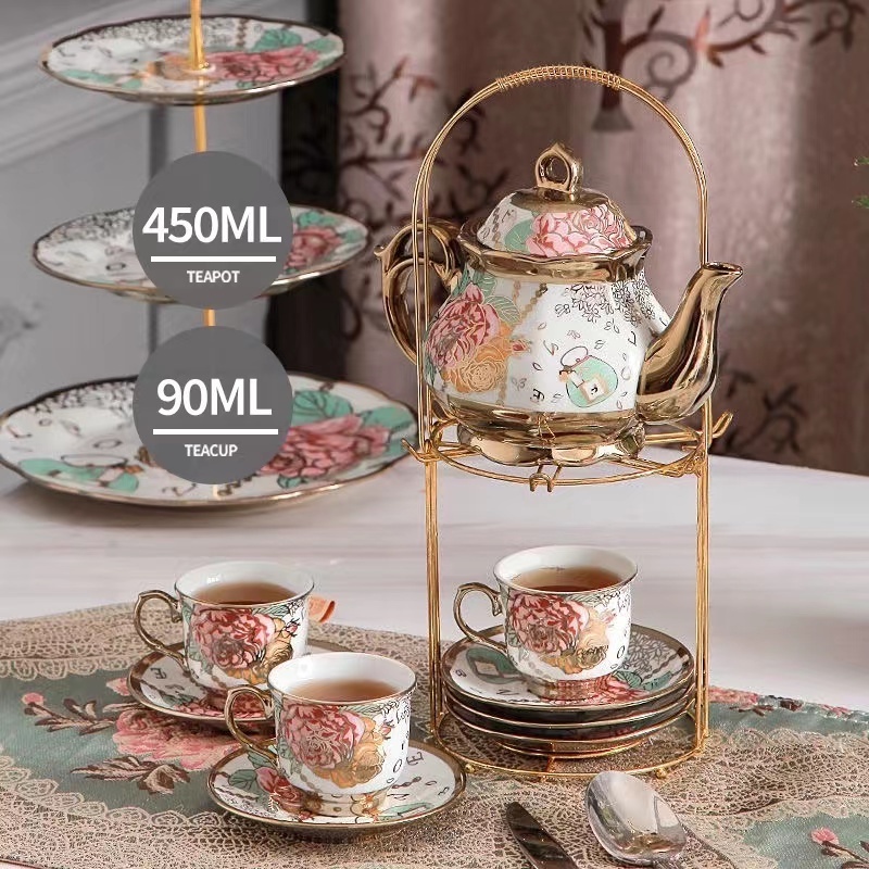 Modern2 (13 Pcs Set Ceramic European Tea Set Coffee Cup Dish European ...