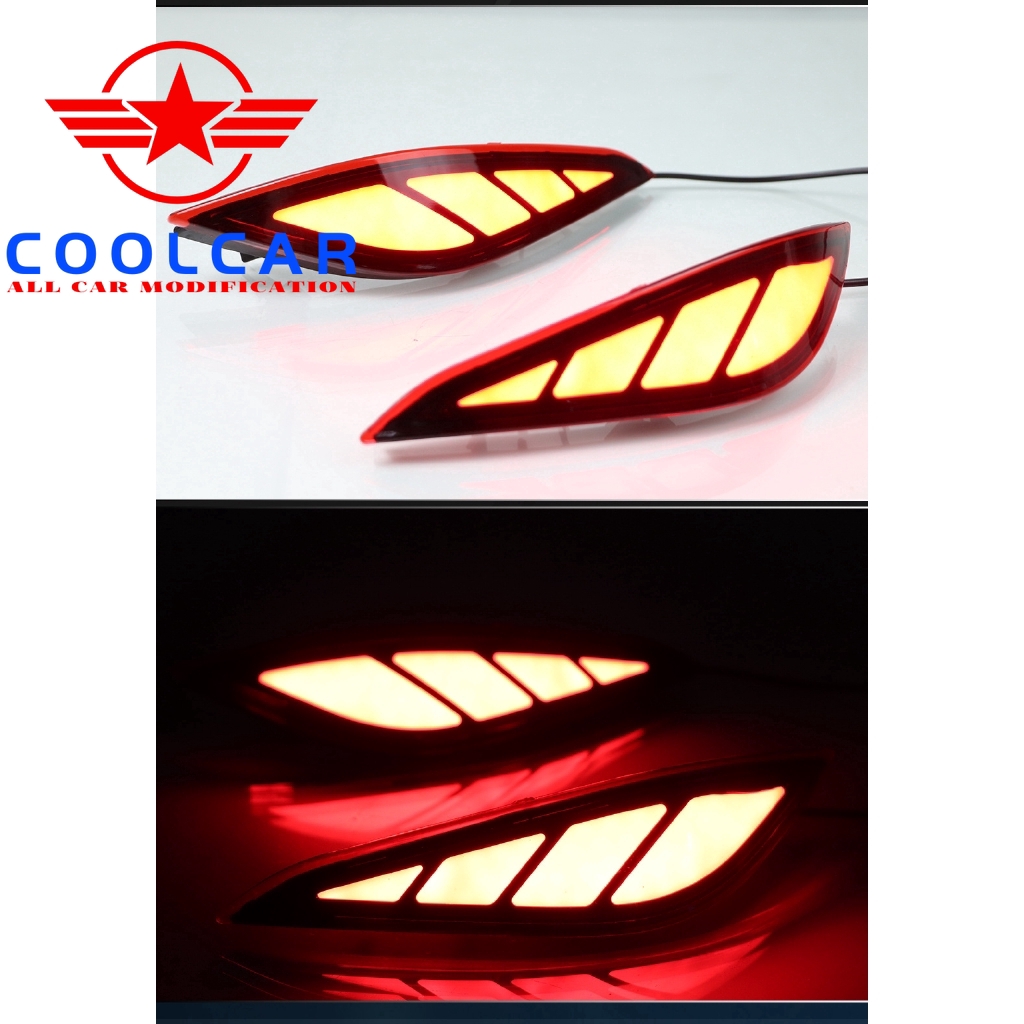 2pcs Multi-function Car LED Rear Bumper Reflector Light for Toyota Rush ...
