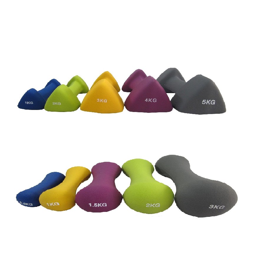 Triangle And Bone-Shaped Dumbbells (Many Sizes To Choose From) | Shopee ...