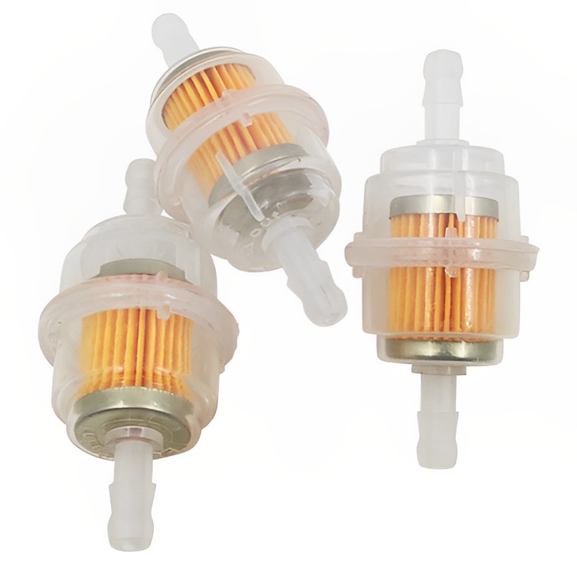 3pcs Universal Gasoline Filter Big Petrol In-Line Clear Gas Fuel Filter ...