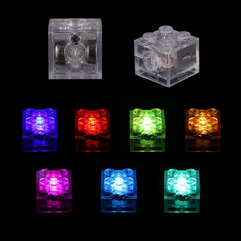 Spot segundo2x2 2x3 dots Muilti Color Flash LED Light Bricks DIY Parts Compatible Classic MOC ...