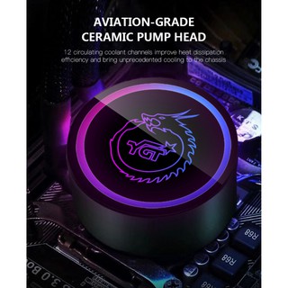 YGT DF-120 Cooler WHITE CPU Liquid Cooler All-in-one Liquid CPU Cooler with 5v 3PIN Aura Sync ...