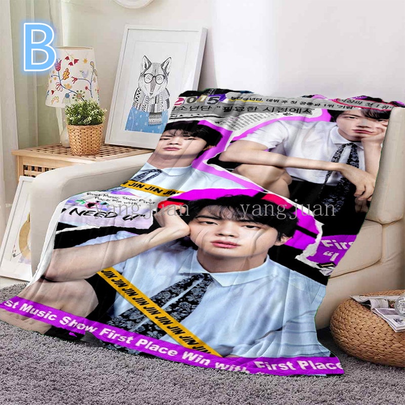 Customized BTS Blanket Picnic Kim Nam Jung, Seok-Jin, Min Yoon-Chi ...