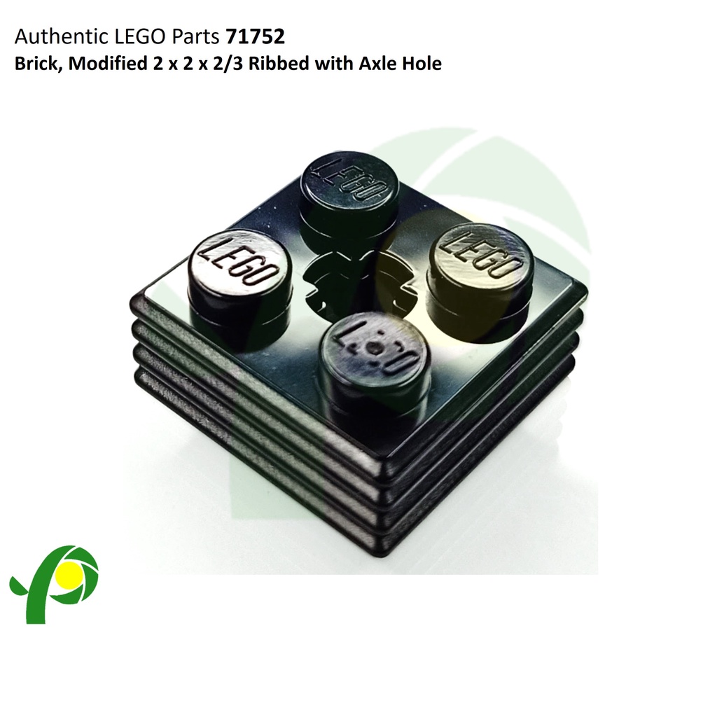 LEGO Parts 71752 Brick Modified 2x2x2/3 Ribbed with Axle Hole | Shopee ...