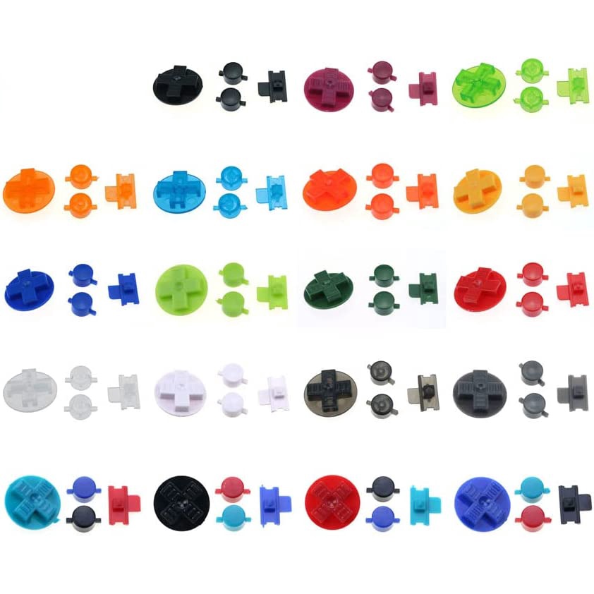 Clear Plastic Customs DIY Buttons Set Replacement for Gameboy Classic ...