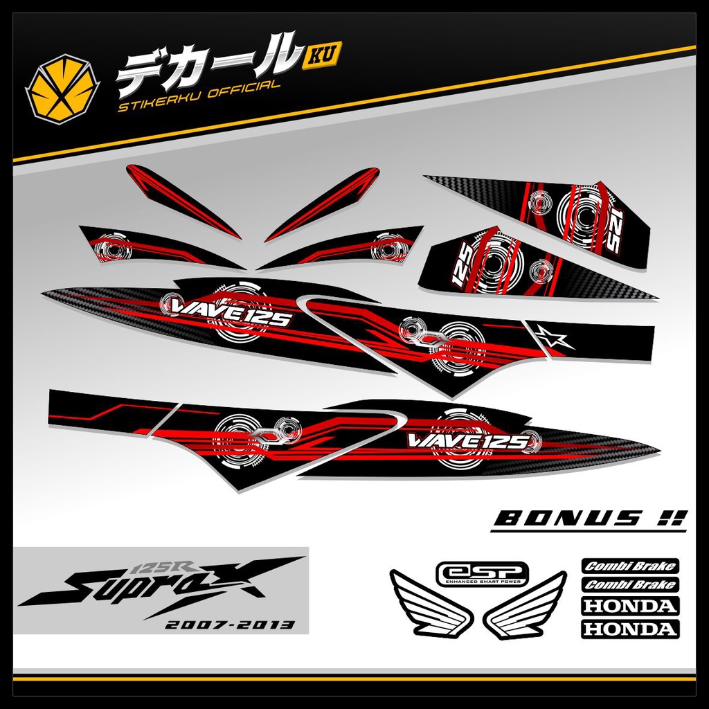 STRIPING SUPRA X 125 / CW / SW / NEW / SUPRA STICKER / STICKER ...