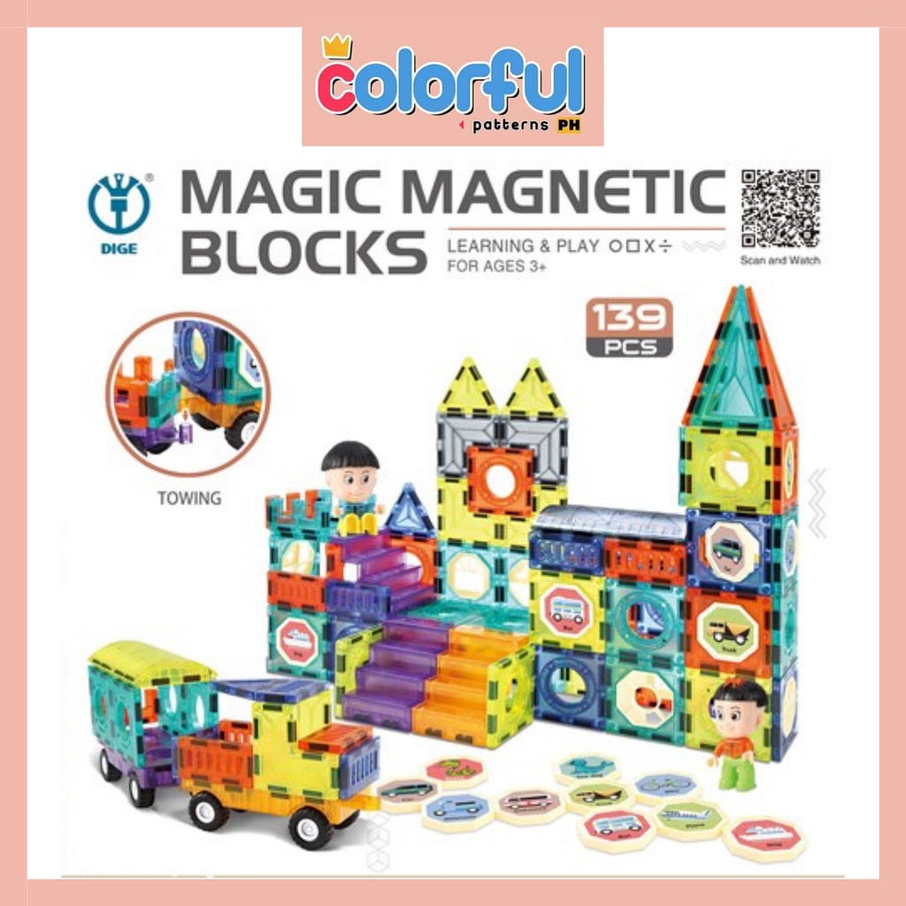 Magic Magnetic Blocks 100 and 139 pcs | Shopee Philippines