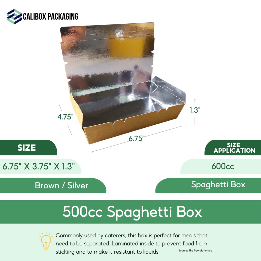 Calibox Packaging Paper Meal Box Spaghetti Box 25pcs | Shopee Philippines