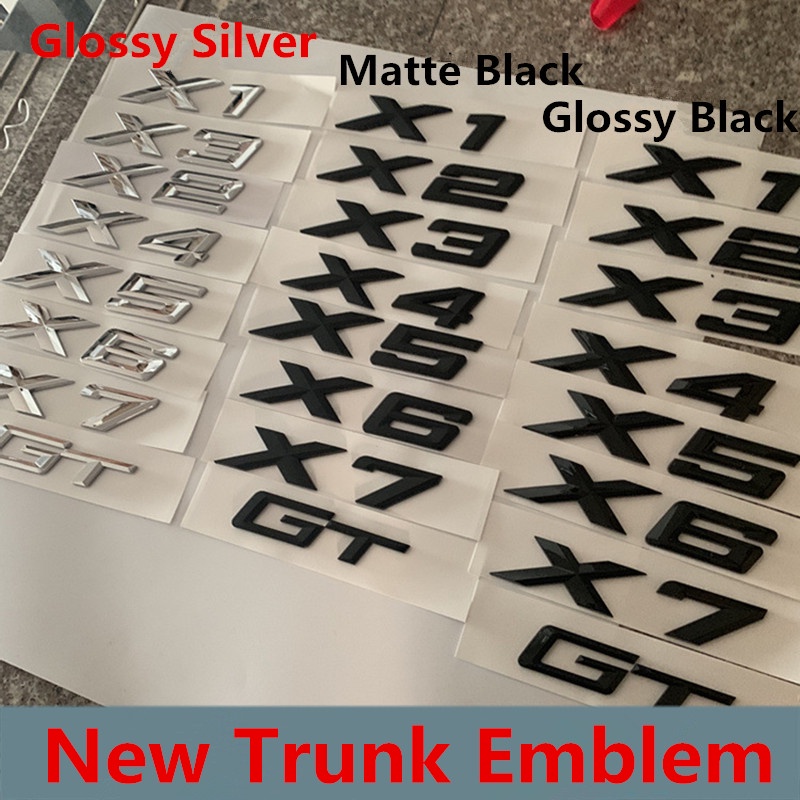 2020 New X1 X2 X3 X4 X5 X6 X7 GT Letter Emblem Rear Boot Trunk Badge ...